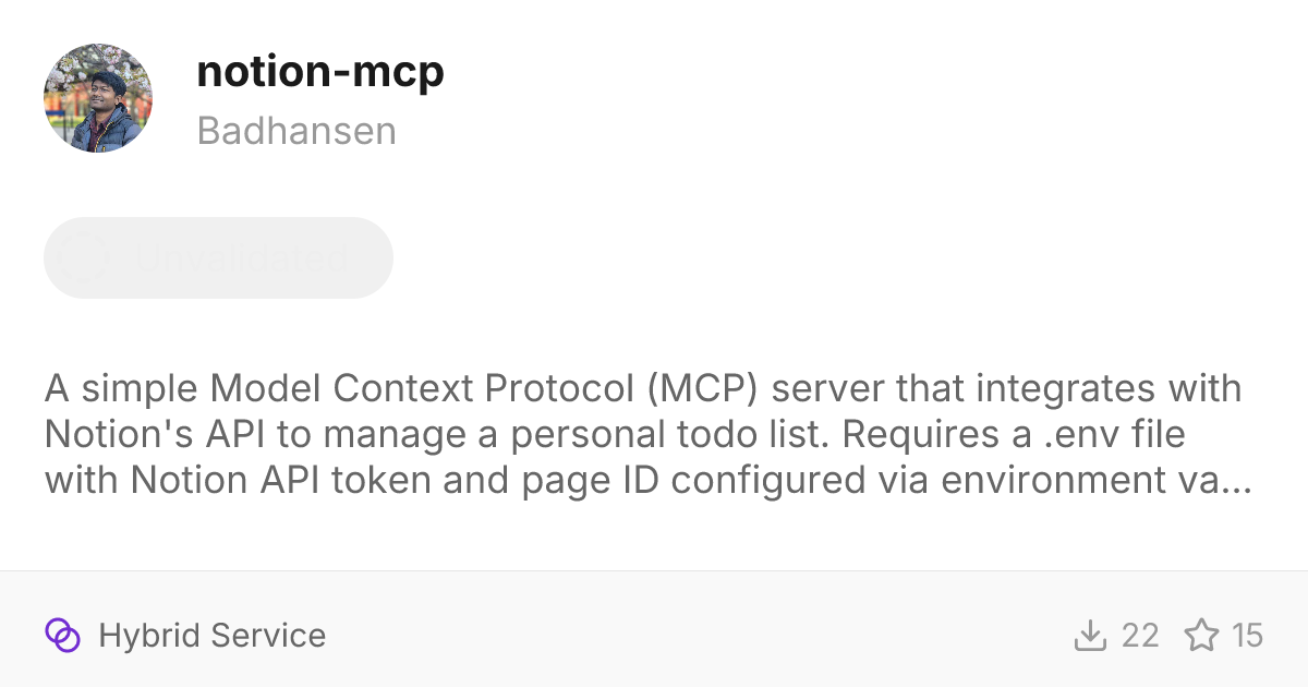 notion-mcp | MCP Servers · LobeHub
