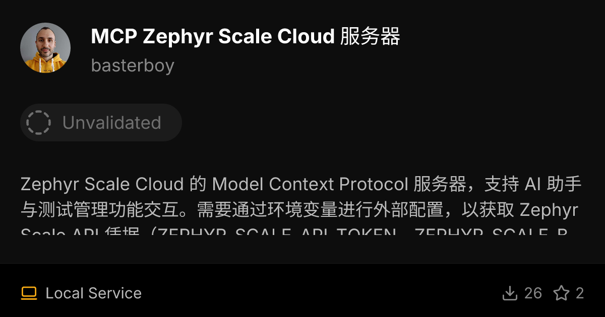 MCP Zephyr Scale Cloud Server | MCP ... · LobeHub