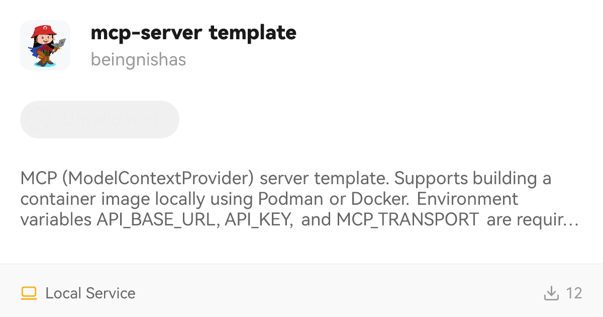 mcp-server template | MCP Servers · LobeHub