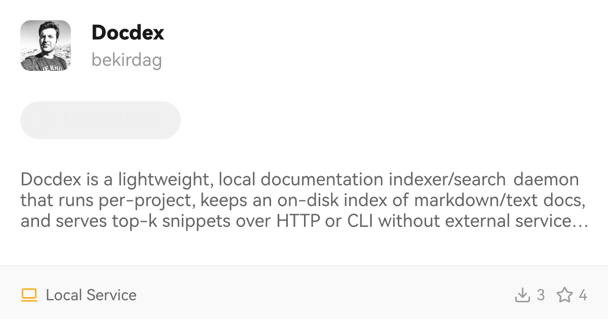 Docdex | MCP Servers · LobeHub