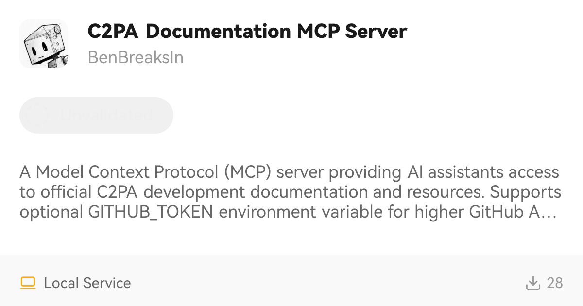 C2PA Documentation MCP Server | MCP ... · LobeHub