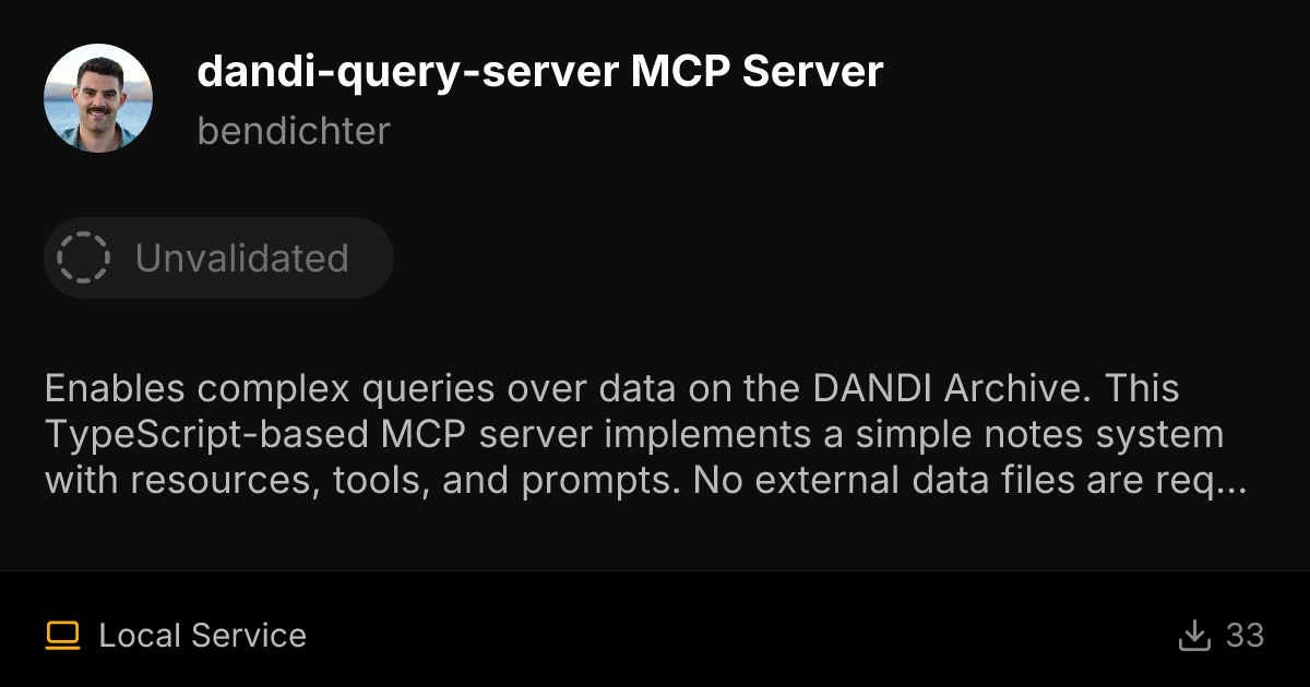 dandi-query-server MCP Server | MCP ... · LobeHub