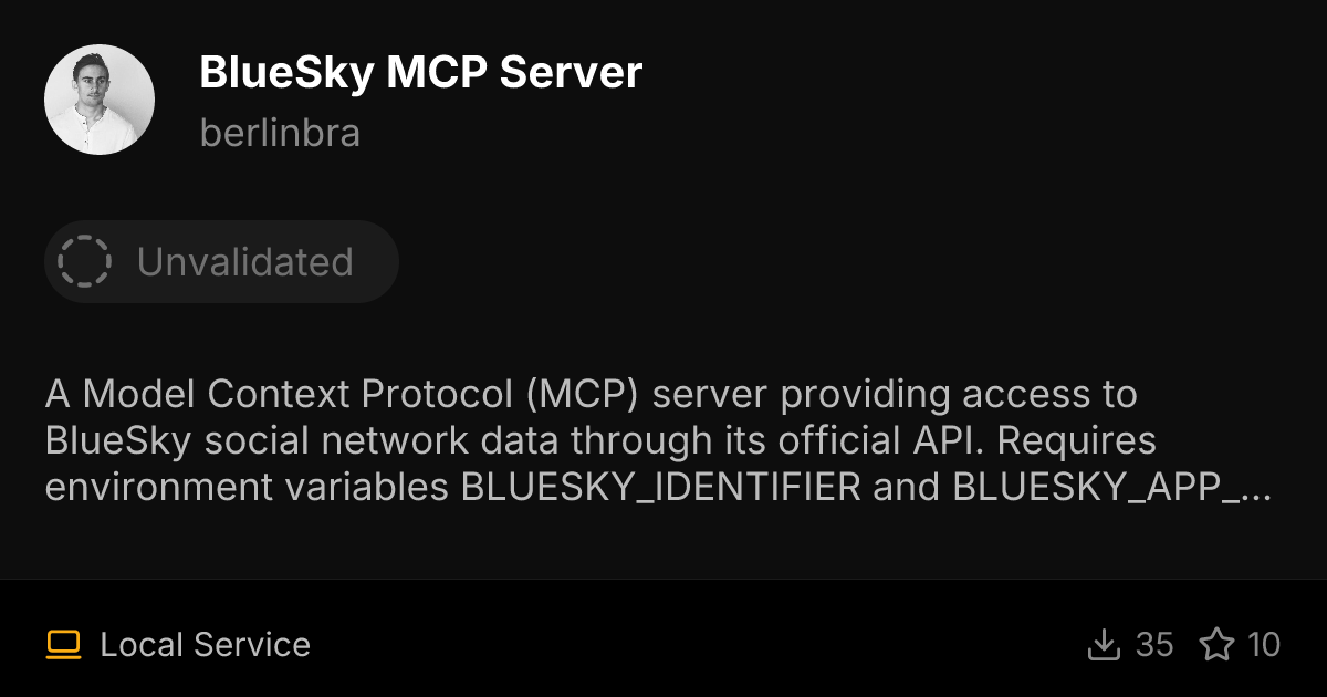 BlueSky MCP 服务器 | MCP Servers · LobeHub