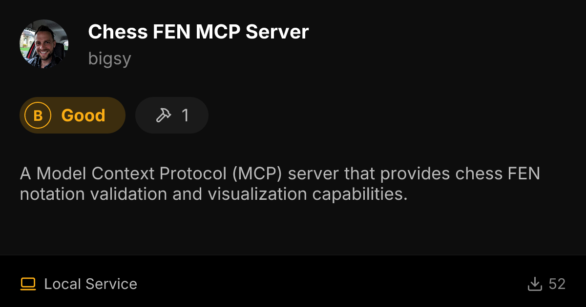 Chess FEN MCP Server | MCP Servers · LobeHub