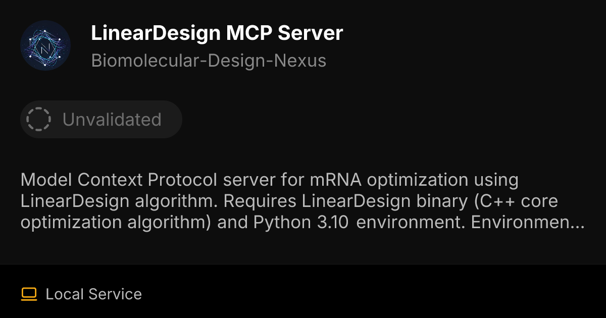 LinearDesign MCP Server | MCP Servers · LobeHub