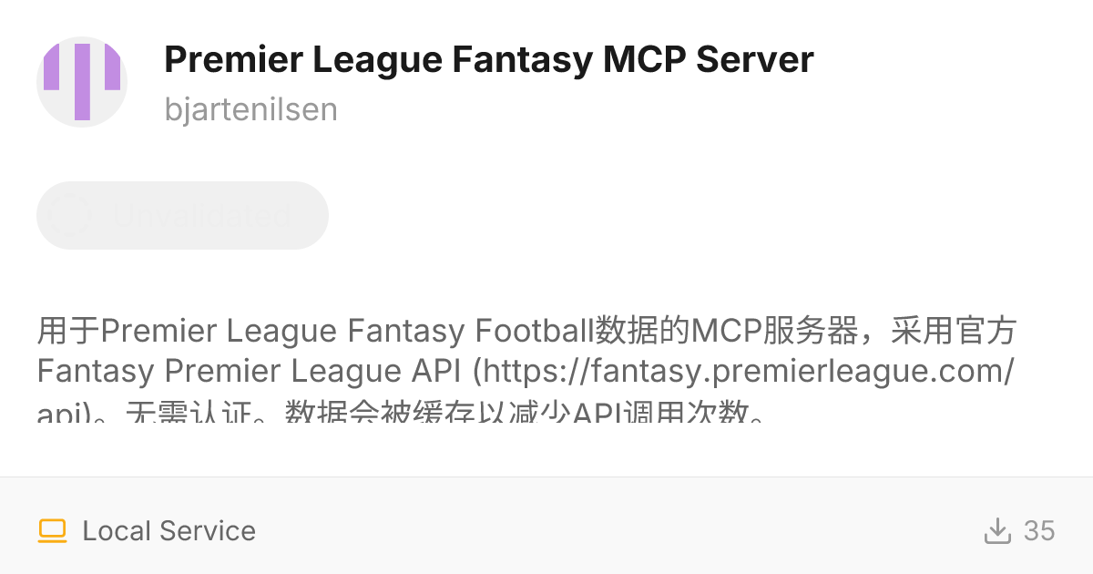 Premier League Fantasy MCP Server | ... · LobeHub