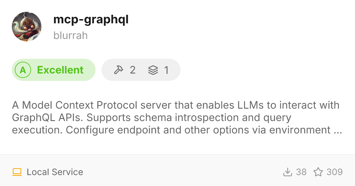 mcp-graphql | MCP Servers · LobeHub