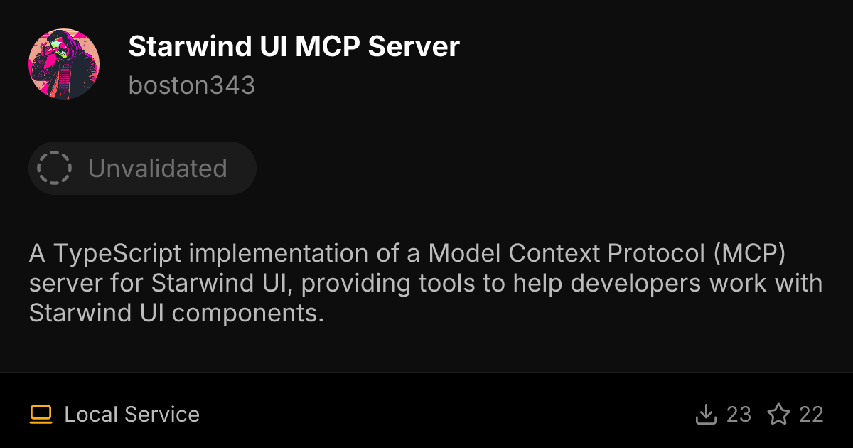 Starwind UI MCP Server | MCP Servers · LobeHub