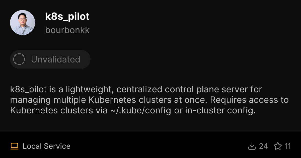 k8s_pilot | MCP Servers · LobeHub