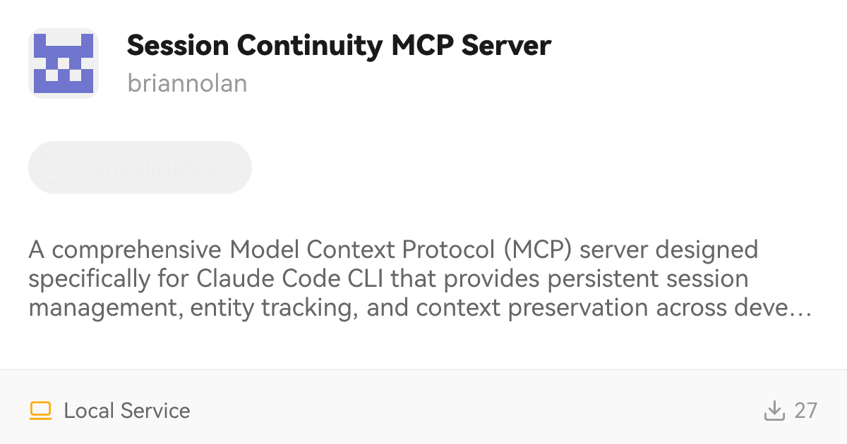 Session Continuity MCP Server | MCP ... · LobeHub