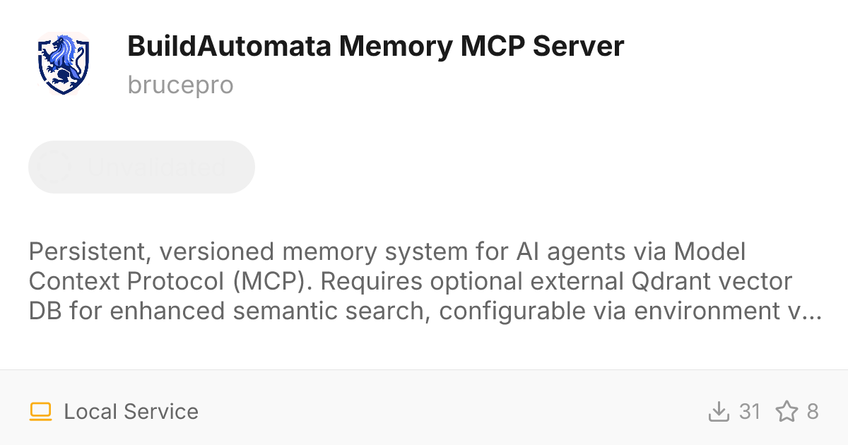BuildAutomata Memory MCP Server | MC... · LobeHub