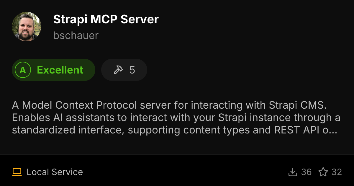 Strapi MCP Server | MCP Servers · LobeHub
