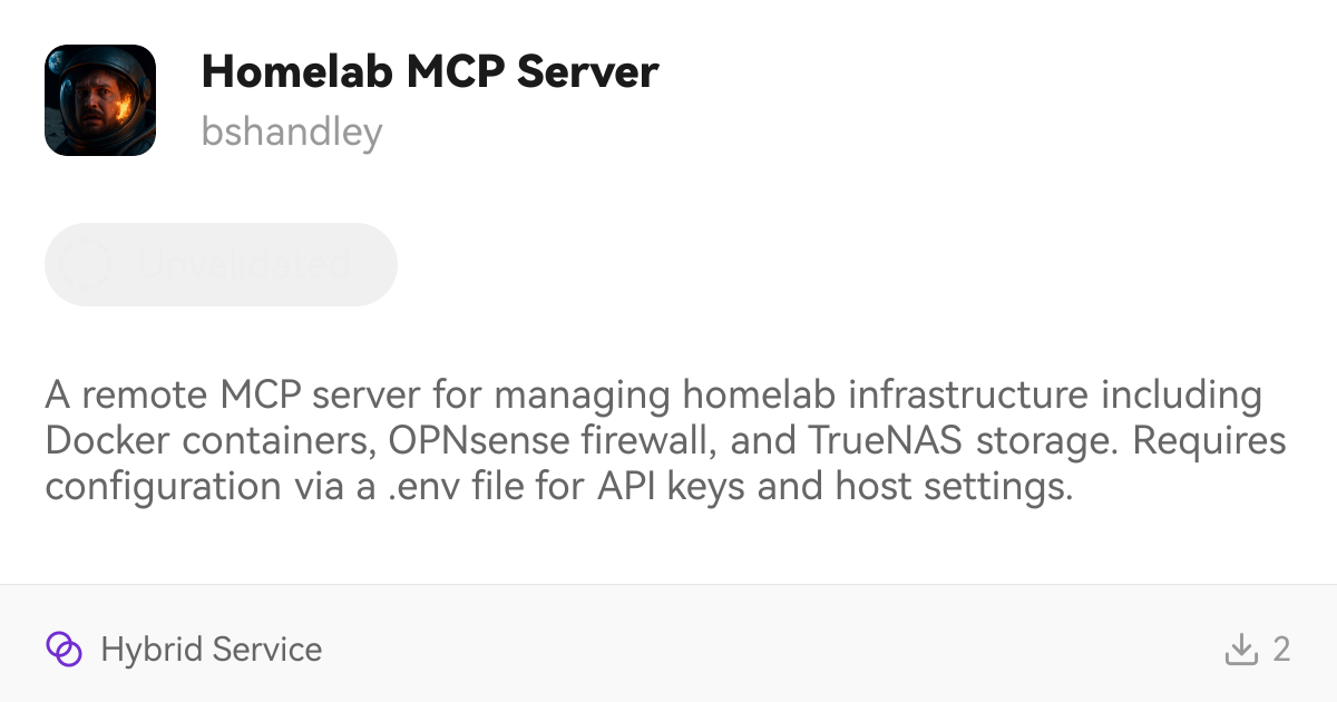 Homelab MCP Server | MCP Servers · LobeHub