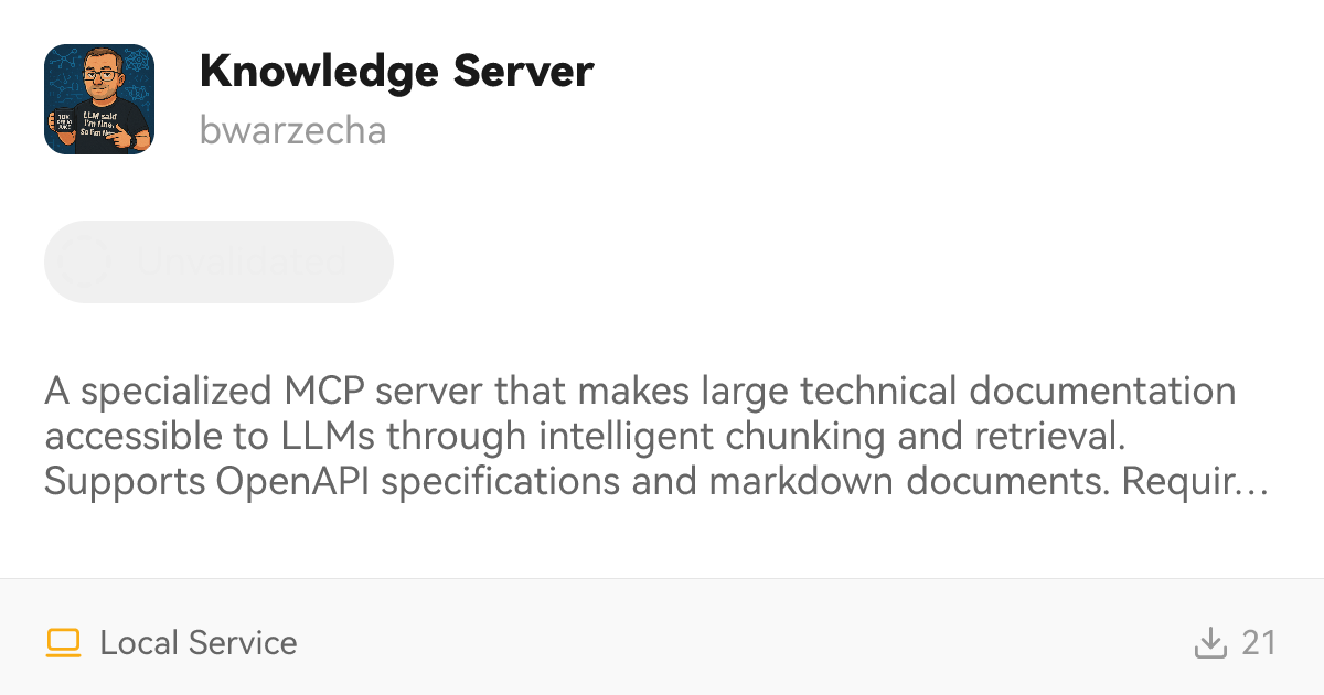Knowledge Server | MCP Servers · LobeHub