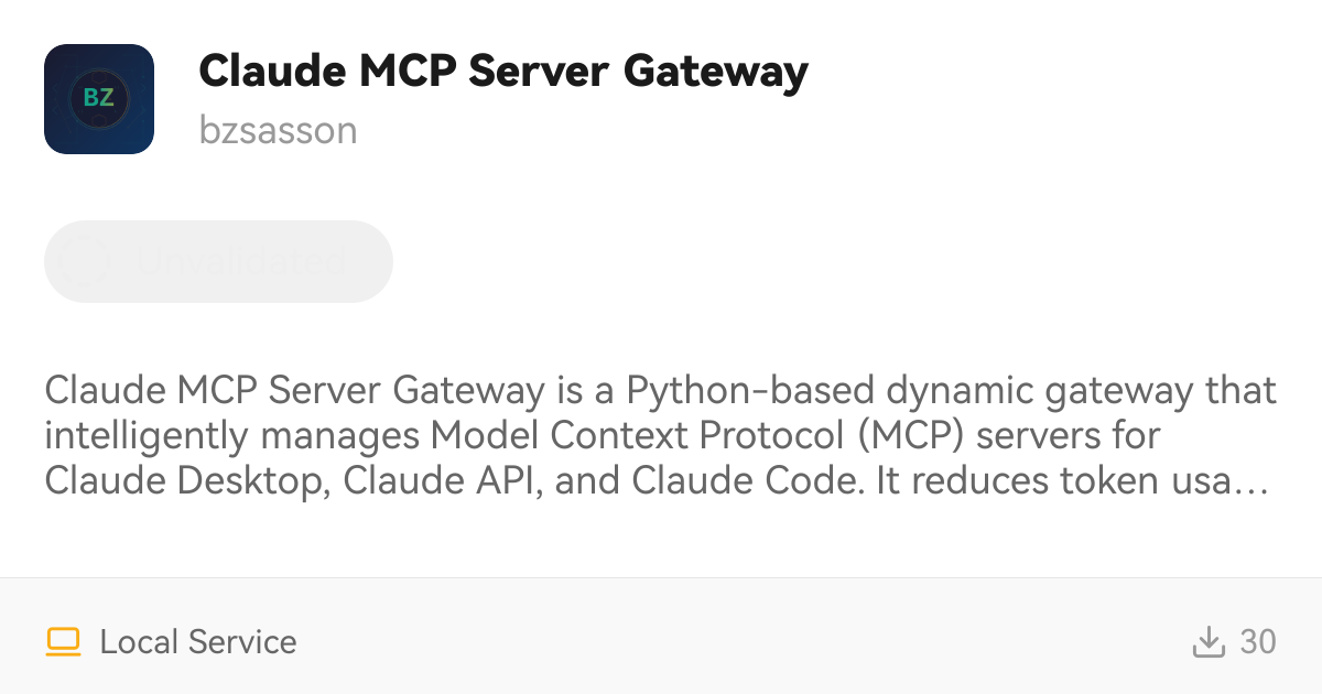 Claude MCP Server Gateway | MCP Servers · LobeHub