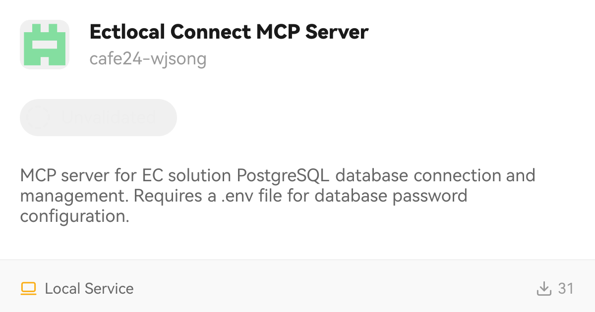 Ectlocal Connect MCP Server | MCP Se... · LobeHub