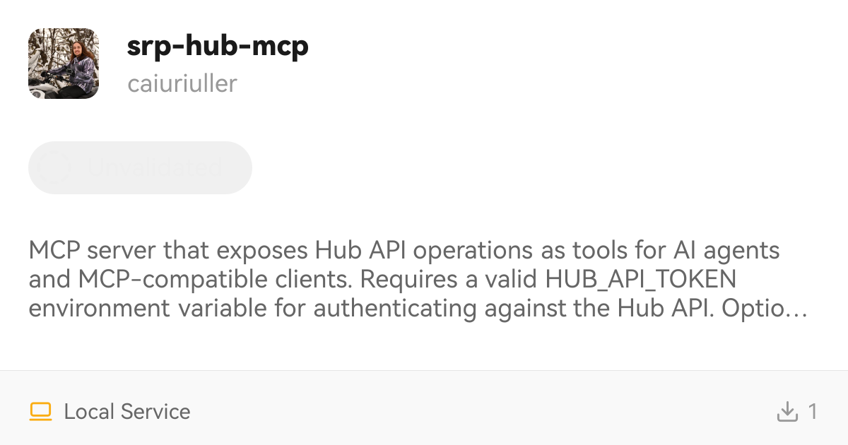 srp-hub-mcp | MCP Servers · LobeHub