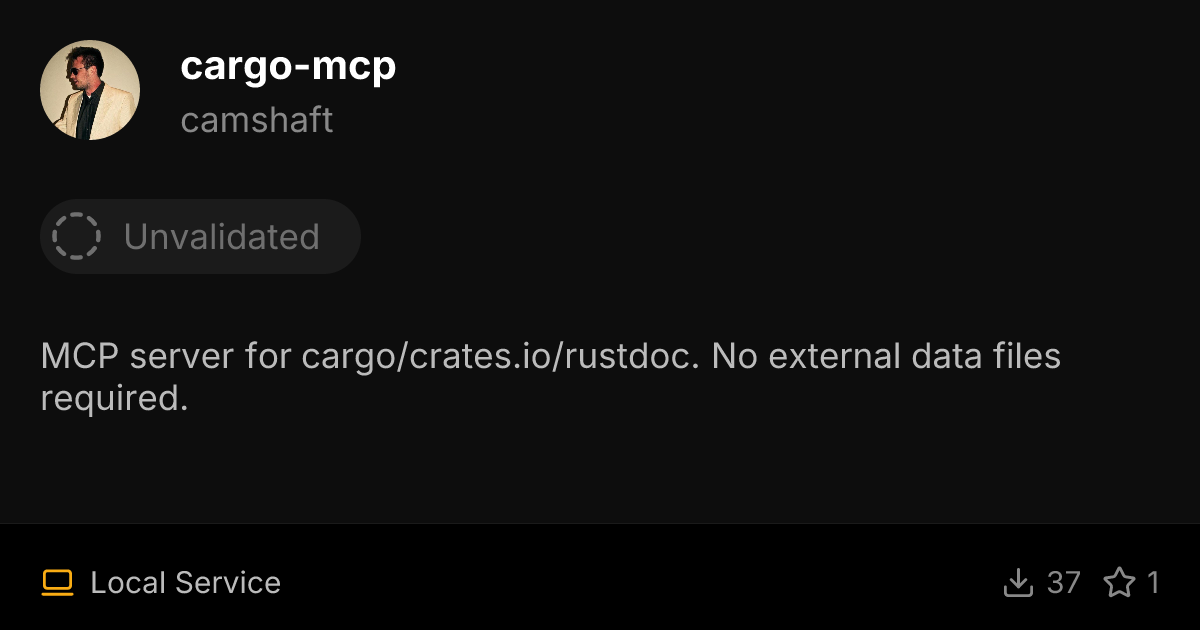 cargo-mcp | MCP Servers · LobeHub