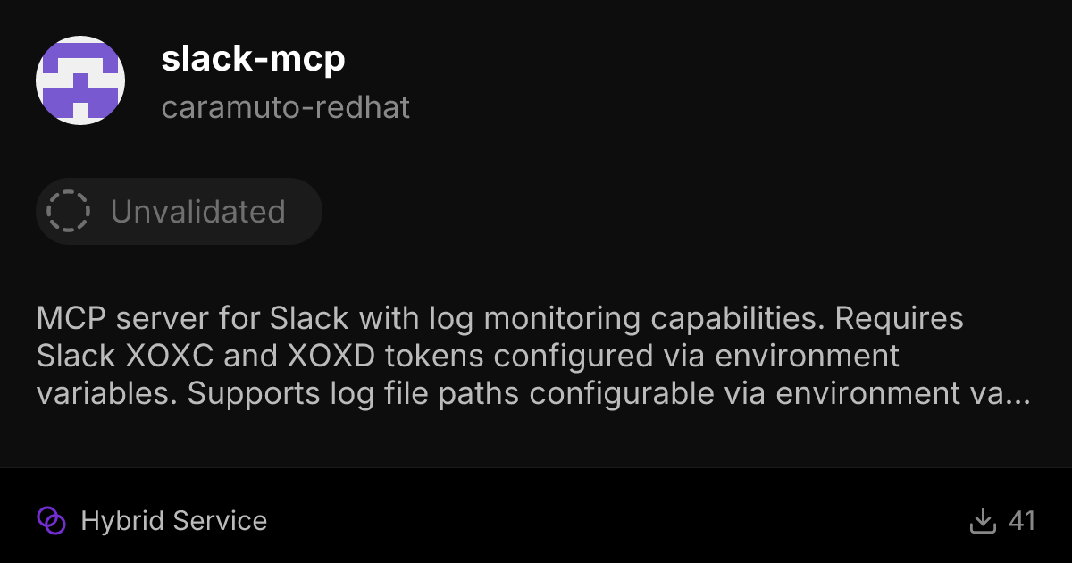 slack-mcp | MCP Servers · LobeHub