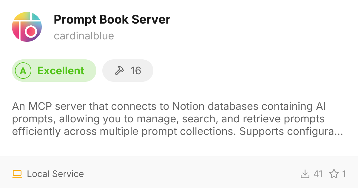 Prompt Book Server | MCP Servers · LobeHub