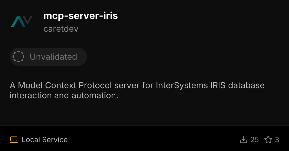 mcp-server-iris | MCP Servers · LobeHub