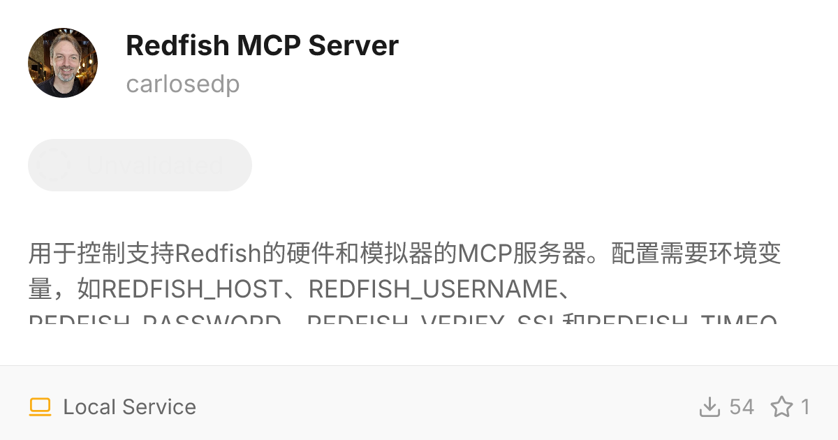 Redfish MCP Server | MCP Servers · LobeHub