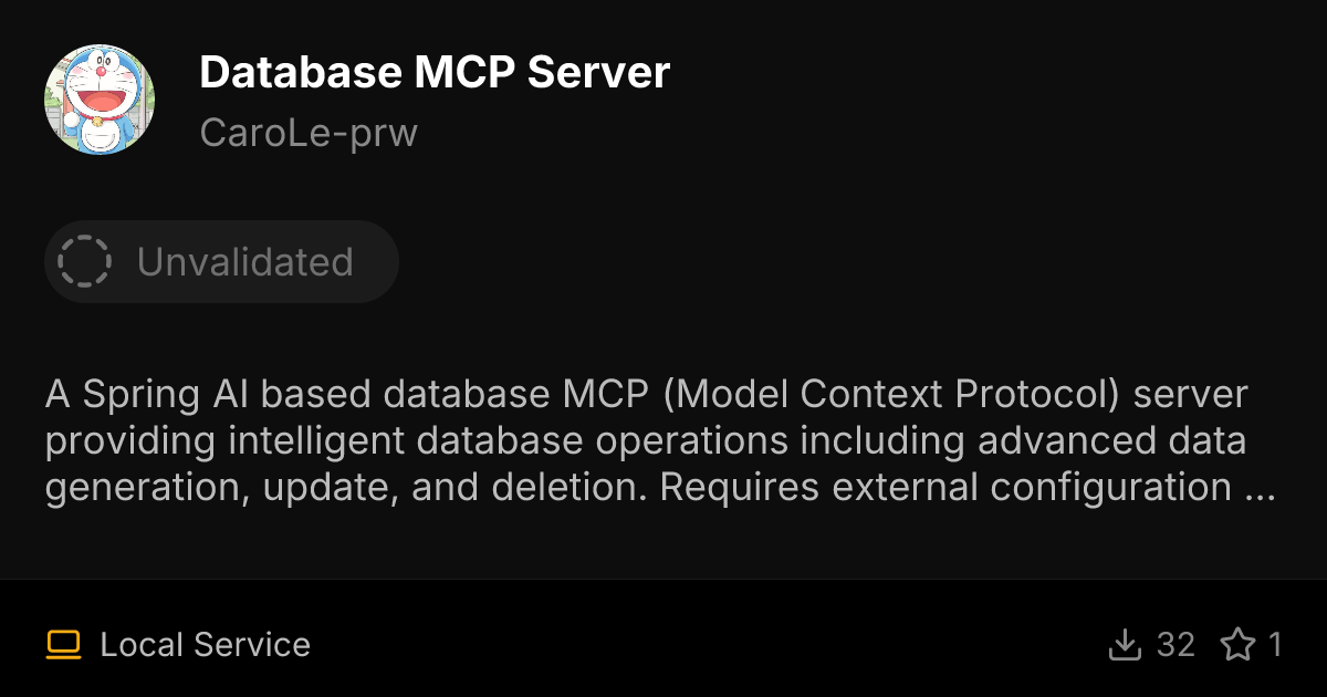 Database MCP Server | MCP Servers · LobeHub