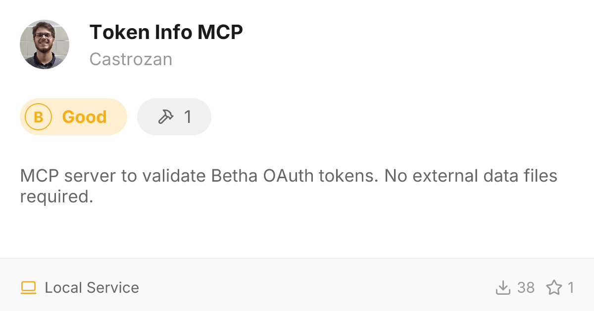 Token Info MCP | MCP Servers · LobeHub