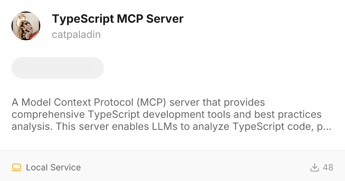 TypeScript MCP Server | MCP Servers · LobeHub