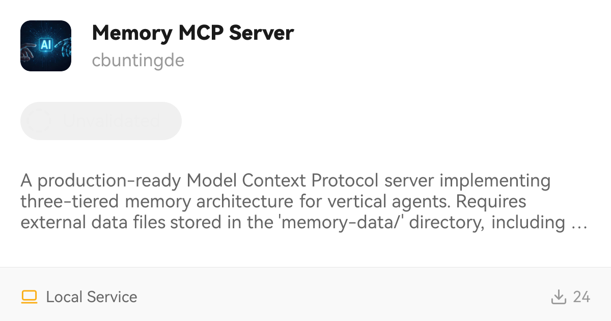 Memory MCP Server | MCP Servers · LobeHub