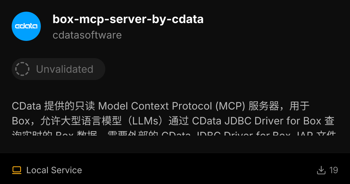 box-mcp-server-by-cdata | MCP Servers · LobeHub