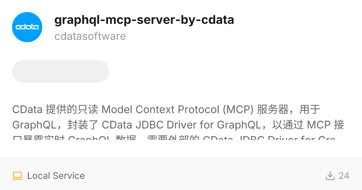 graphql-mcp-server-by-cdata | MCP Se... · LobeHub