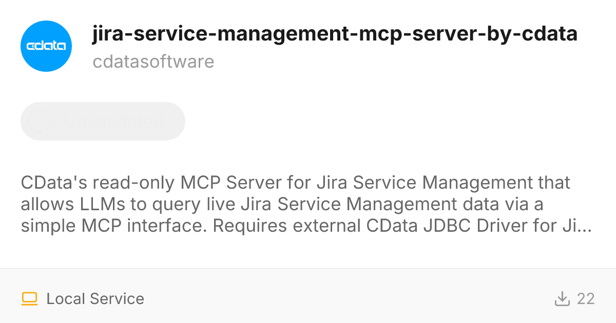 jira-service-management-mcp-server-b... · LobeHub