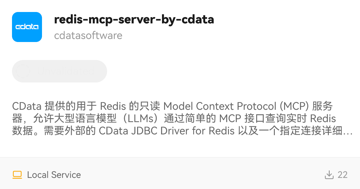 redis-mcp-server-by-cdata | MCP Servers · LobeHub