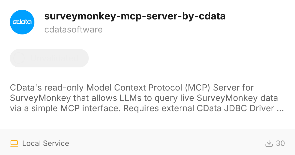 surveymonkey-mcp-server-by-cdata | M... · LobeHub