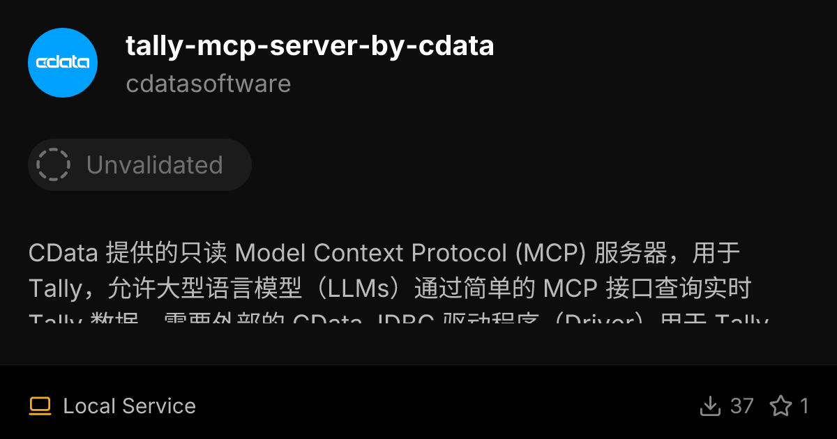 tally-mcp-server-by-cdata | MCP Servers · LobeHub
