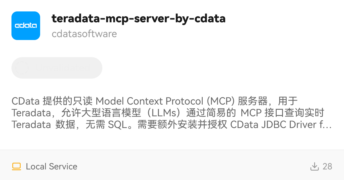 teradata-mcp-server-by-cdata | MCP S... · LobeHub