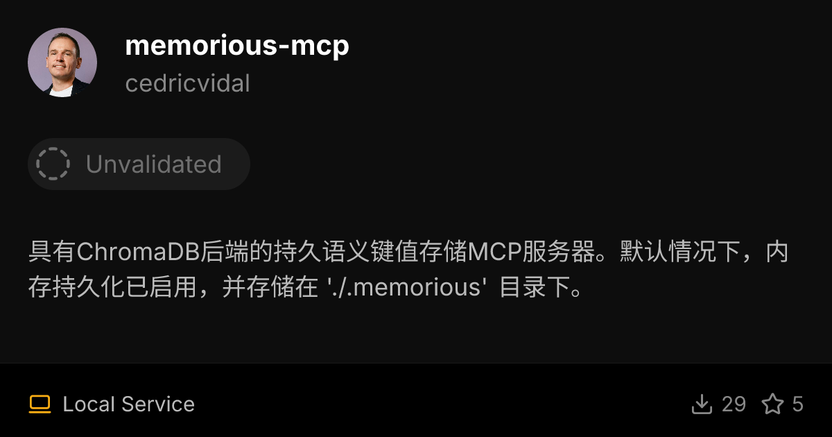 memorious-mcp | MCP Servers · LobeHub