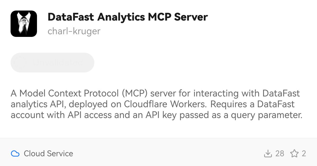 DataFast Analytics MCP Server | MCP ... · LobeHub
