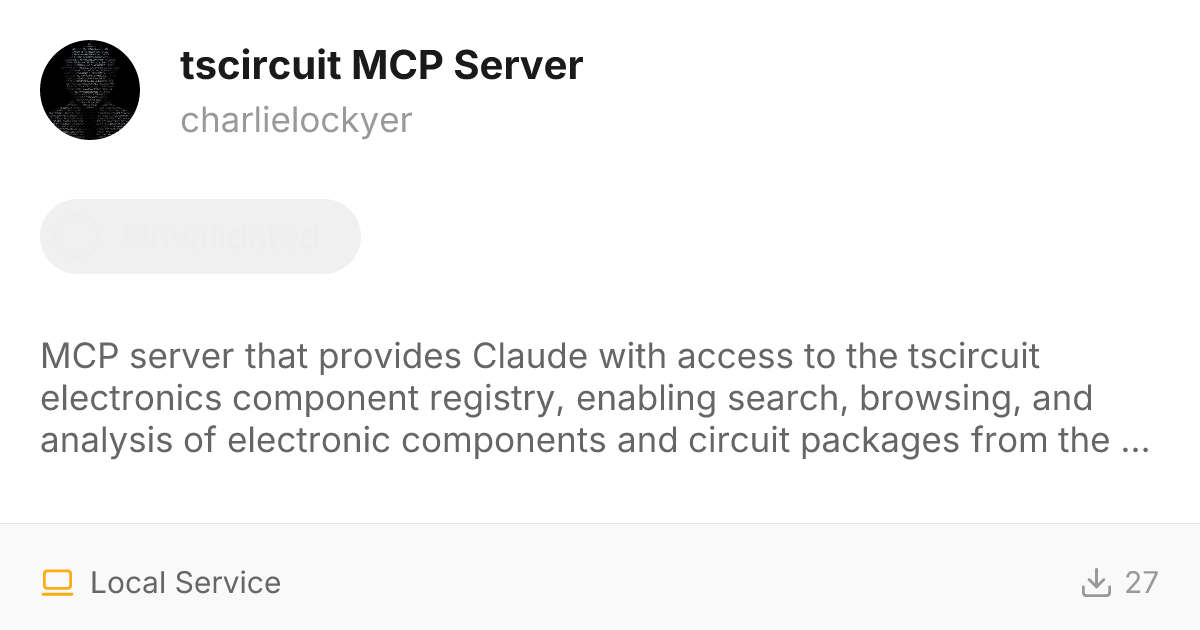 tscircuit MCP Server | MCP Servers · LobeHub