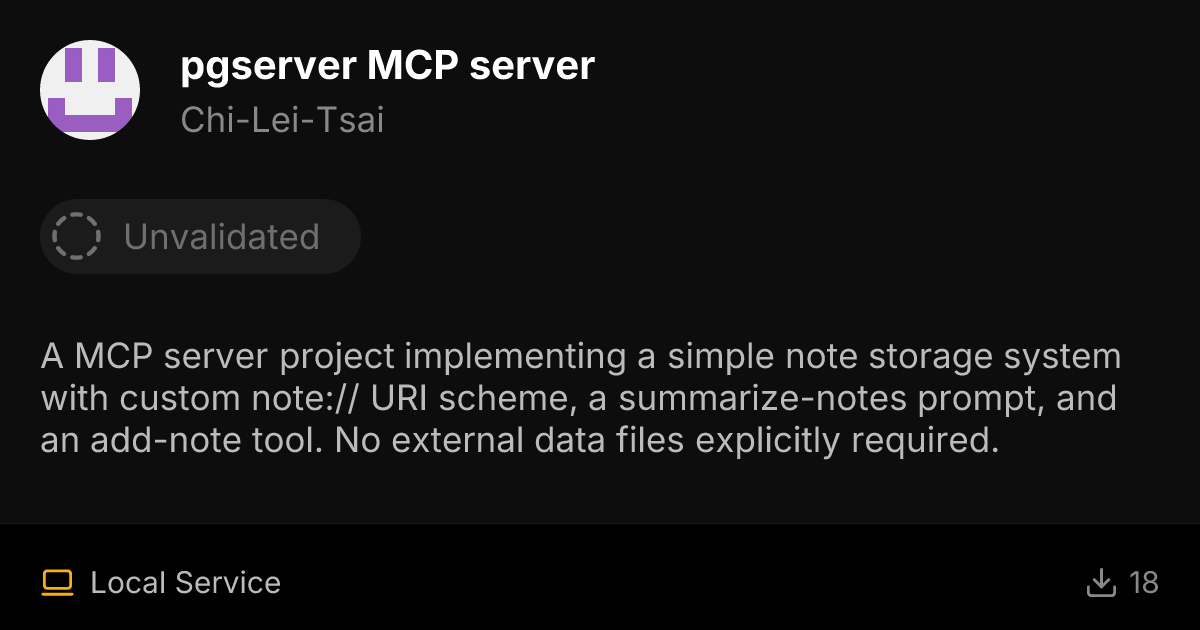 pgserver MCP server | MCP Servers · LobeHub