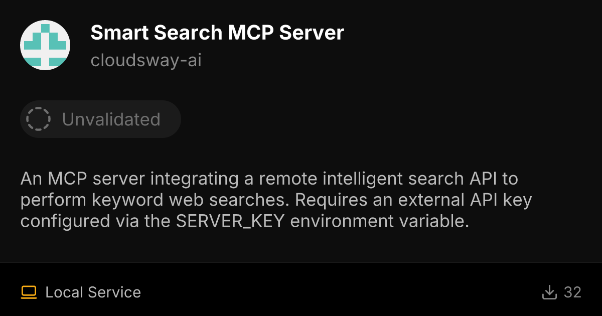 Smart Search MCP Server | MCP Servers · LobeHub