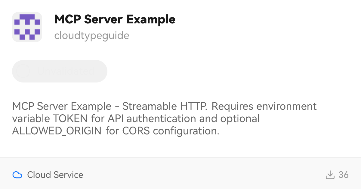 MCP Server Example | MCP Servers · LobeHub