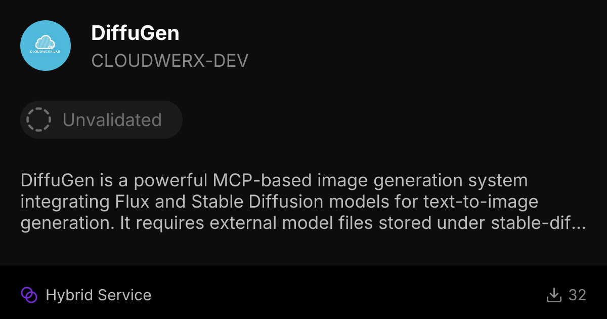 DiffuGen | MCP Servers · LobeHub