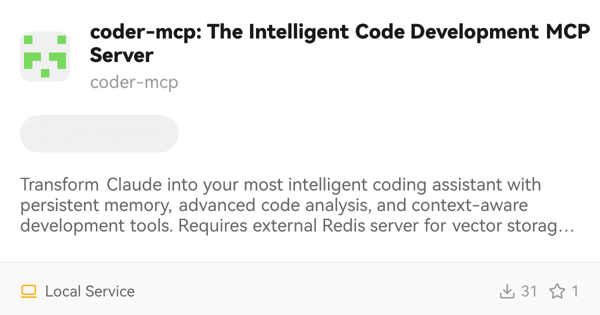 coder-mcp: The Intelligent Code Deve... · LobeHub