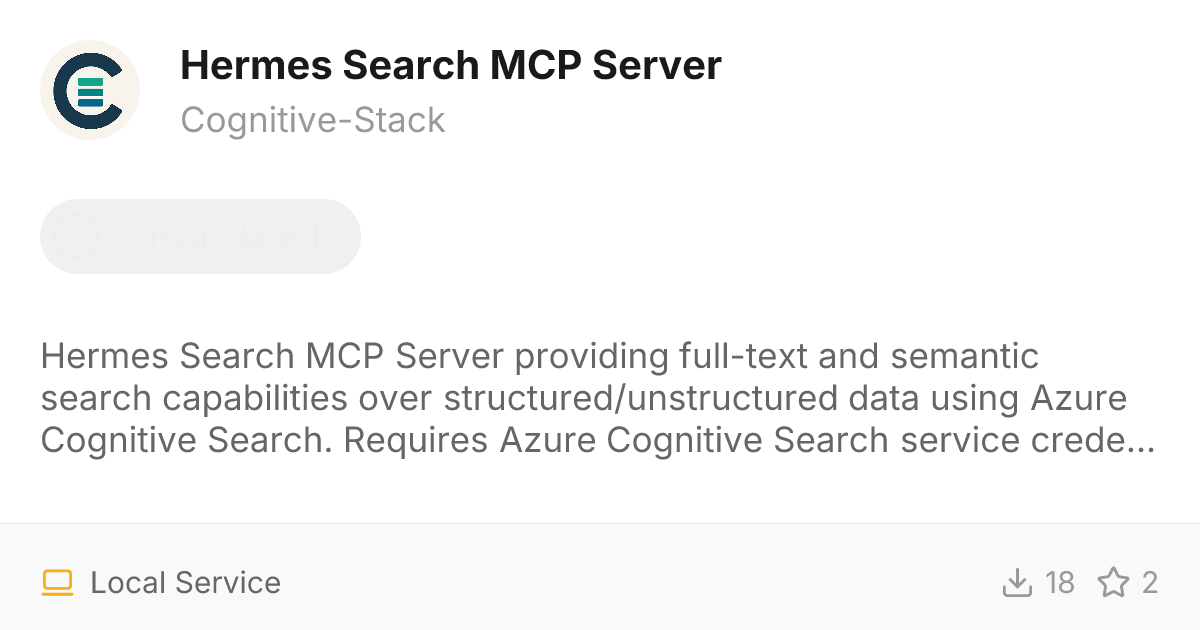 Hermes Search MCP Server | MCP Servers · LobeHub
