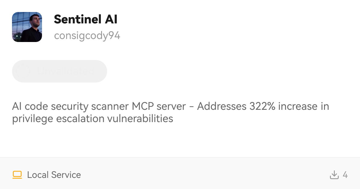 Sentinel AI | MCP Servers · LobeHub