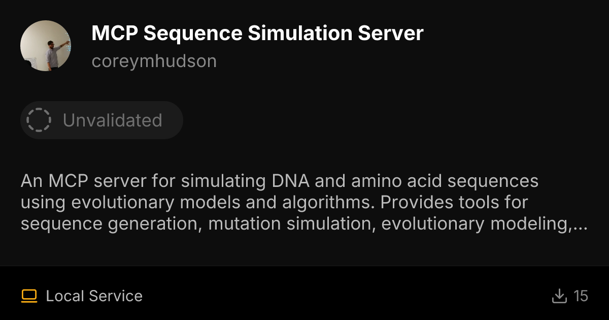MCP Sequence Simulation Server | MCP... · LobeHub