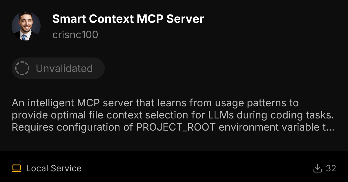 Smart Context MCP Server | MCP Servers · LobeHub