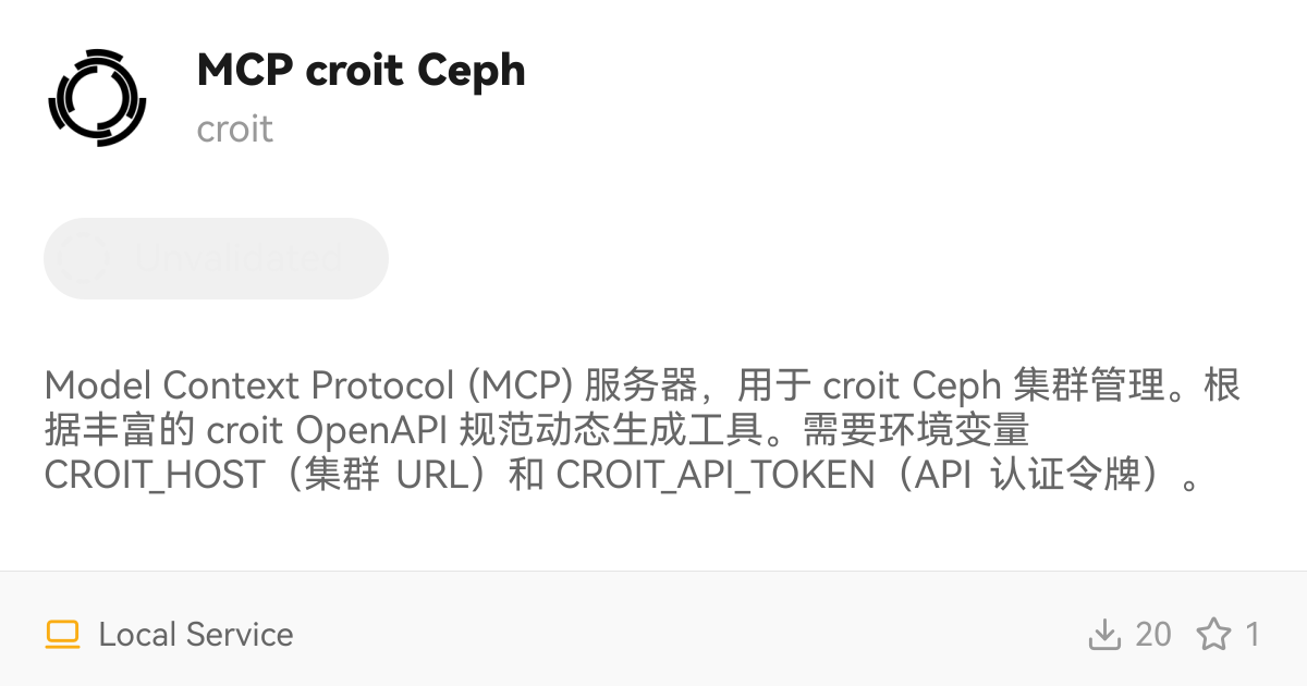 MCP croit Ceph | MCP Servers · LobeHub